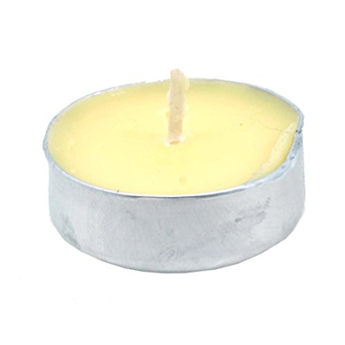 Mudra Crafts Tibetan Tealight Vanaspati Ghee Butter Lamp Candle Set (Silver Tone Alloy Case)