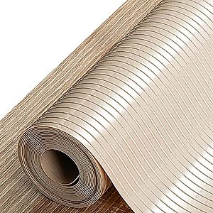 SinhRinh Drawer and Shelf Liner, 17.5IN x 10FT Non Slip Non Adhesive Cabinet Liner for Kitchen and Desk - Beige Ribbed