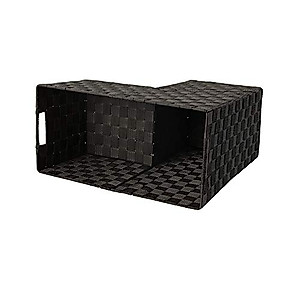 HomeModele Wicker Look Stair Basket with Handle | Nylon-Woven (Light Grey)