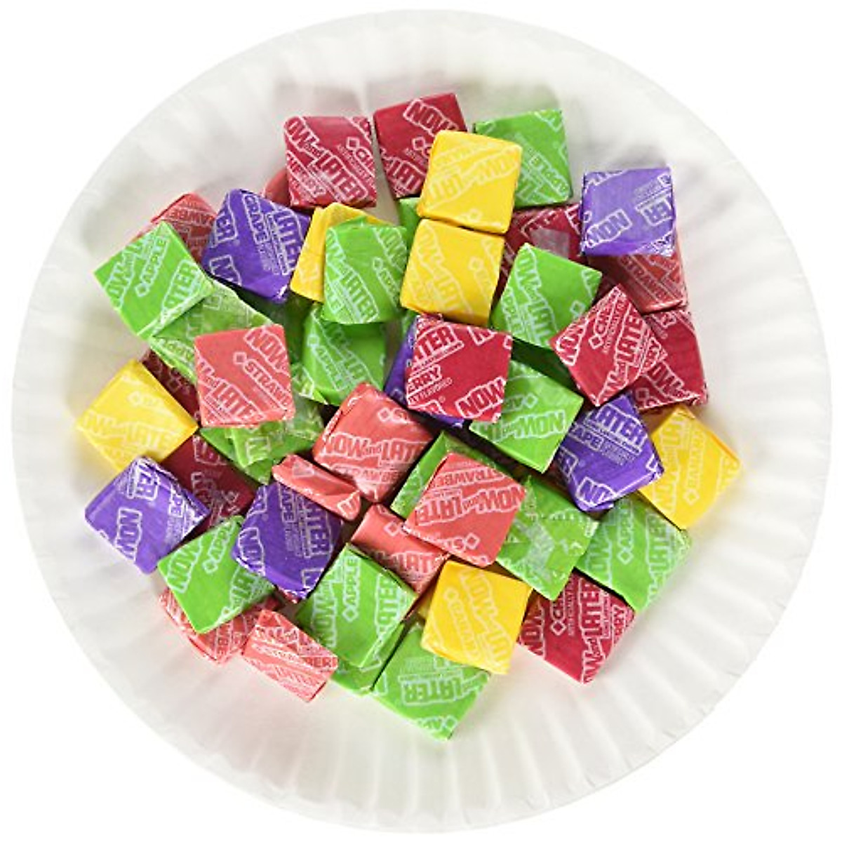 Now and Later Original Mix, Individually Wrapped Mixed Fruit Chew Candy, 60 Ounce Jar