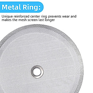 6 Pieces Attsky French Press Filter, 4 Inch Stainless Steel Mesh Screen and Replacement Parts for French Press Coffee Maker