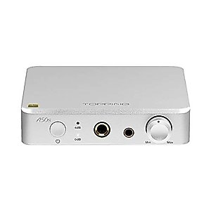 Topping A50s Preamplifier NFCA Fantasy HPA for Desktop HiFi 4.4mm Balanced Output Headphone Amplifier (Silver)