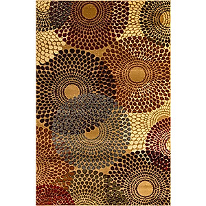 Unique Loom Barista Collection Area Rug - Java (5' 3" x 8' Rectangle, Beige/ Black)