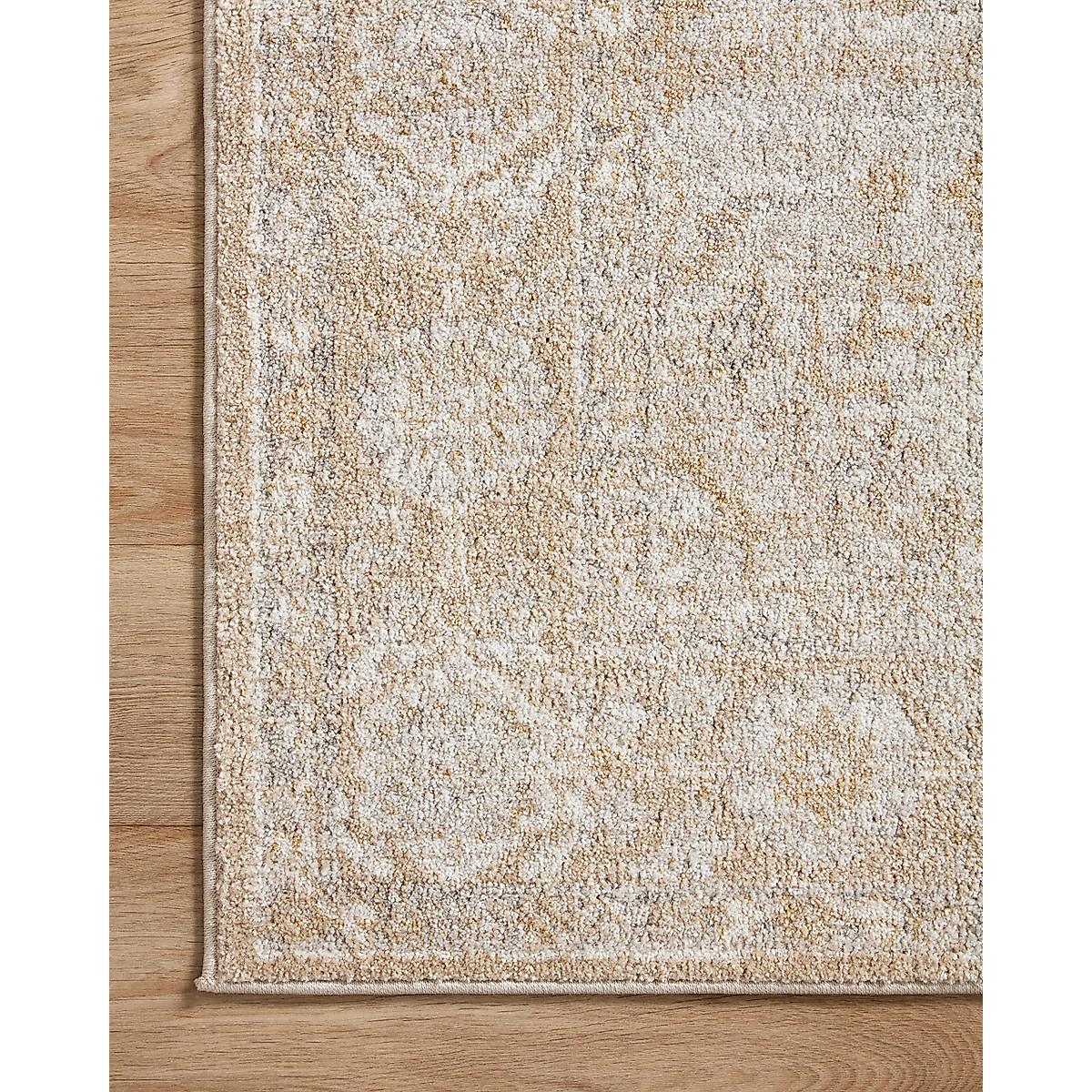 Loloi Odette Collection 6'-7" x 9'-6" Area Rug in Beige/Silver - Designer Long Runner Rug, Neutral Runner Rug for Hallways & Entryways, High-Traffic Area Rug