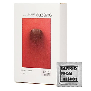 Sappho from lesbos Natural Force Fingersex Condoms with Increased Hydrating Hyaluronic Acid Lubricant, Thin Lubricated Latex Finger Cots for STI Protection, Natural Fragrance - 6 Count…