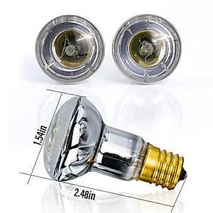 4-Pack Lava Lamp Bulb 25w, 120V R39 E17 25W 4-Pcs Bulb Replacement for Lava Lamps, Glitter Lamps,Incandescent, Yellow, Heat Lamp Reflector Bulbs