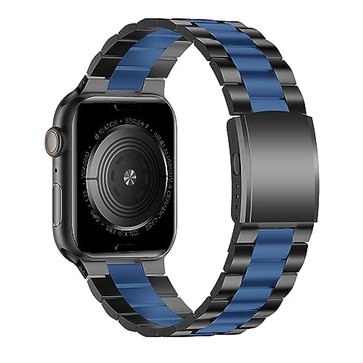 iiteeology Ultra 2 Band Compatible with Apple Watch 49mm 46mm 45mm 44mm 42mm, Upgraded Stainless Steel Wristband for iWatch Ultra & Series 10-1, Black/Blue