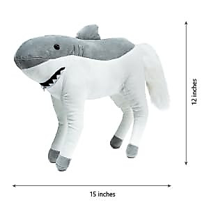 Randimals Plush Toy Stuffed Animal Mix - Horse & Shark Hybrid Stuffed Animals for Girls & Boys - Huggable & Soft Animal Characters Cute Plushies - Unique Toys for Discovery & Adventure