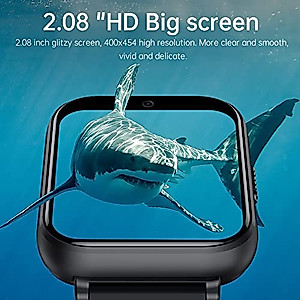 WATCHSDV 4G Cellular Smart Watch Android LTE Smartwatch 4GB+64GB 4G LTE Smart Watch 1080mAh Smartwatch 2.08 inch Large Screen Men Watch with 5.0MP Camera Bluetooth GPS Tracker SOS Button