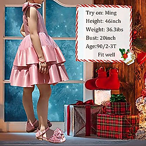 KLFFLGID Baby Girl Tulle One Shoulder Dresses Toddler Flower Girl Formal Dress for Party Wedding Bowknot Tutu Gown Size 100 (Black)