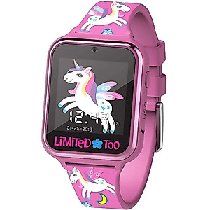 Accutime Kids Limited Too Pink Educational Learning Touchscreen Smart Watch Toy for Girls, Boys, Toddlers - Selfie Cam, Learning Games, Alarm, Calculator, Pedometer & More (Model: LMT30036AZ)