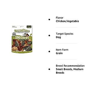 DreamBone Novelty Shaped Chews, Treat Your Dog to a Chew Made with Real Meat and Vegetables 14 Count (Pack of 1)