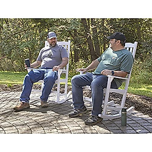 CASTLECREEK Oversized Wooden Rocking Chair, Camping Rustic Wood Rocker Chair for Patio, Porch, Living Room, Indoor and Outdoor, Heavy-Duty 400 lb Capacity, Navy