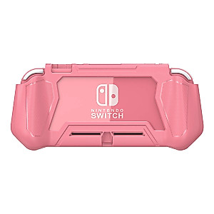 iNOTOGG Coral Compatible with Nintendo Switch Lite Case with Anti-Scratch and Shock Absorbing Protective Cover, Protects from Scratches, Dust, Fingerprints, and Falls