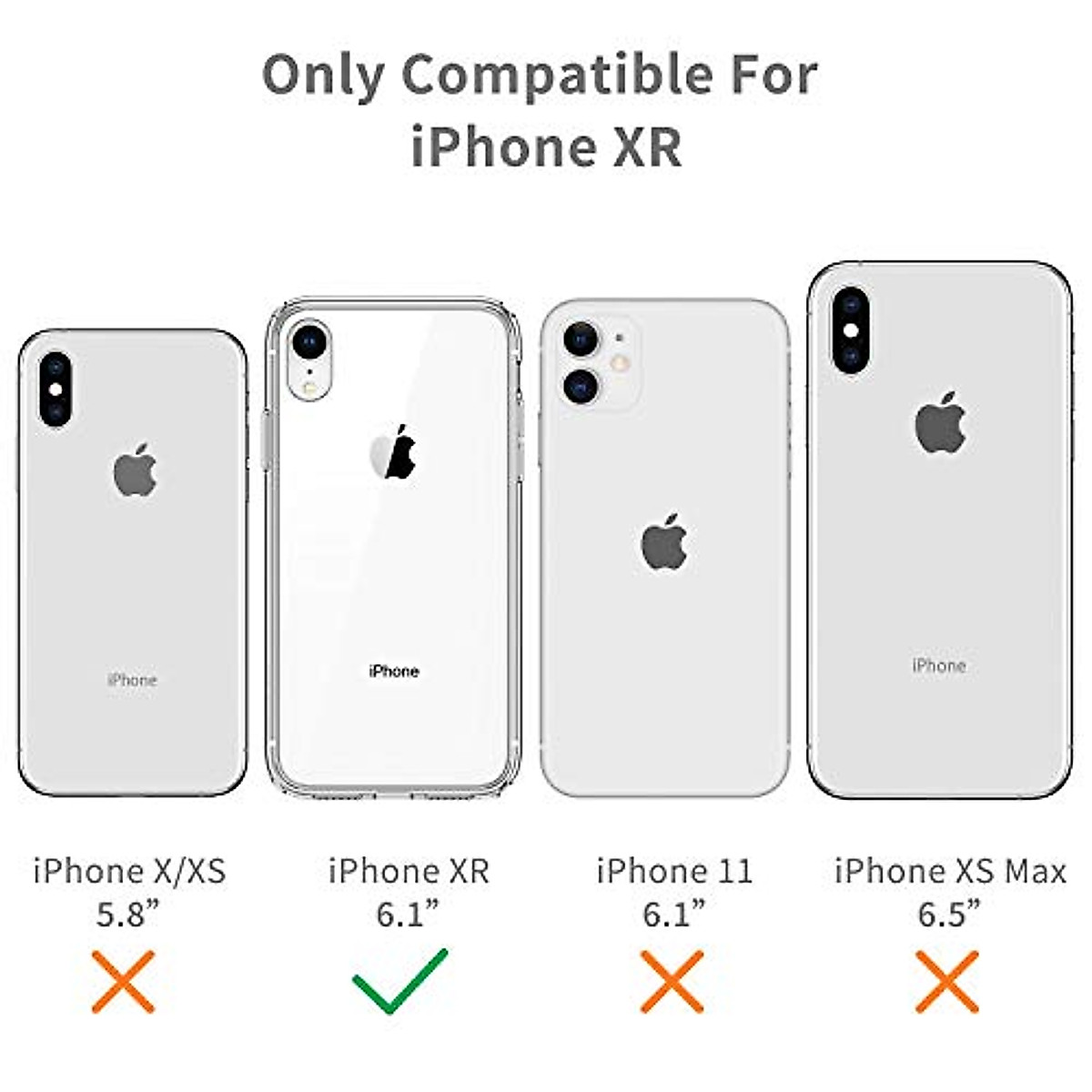 UNBREAKcable Phone Case for iPhone XR 6.1 Inch - [Anti-Yellow & Anti-Scratch] Ultra Clear Shockproof Hard PC Back & Soft TPU Bumper Protective Case for iPhone XR - Transparent