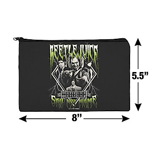 GRAPHICS & MORE Beetlejuice Group Band Pencil Pen Organizer Zipper Pouch Case