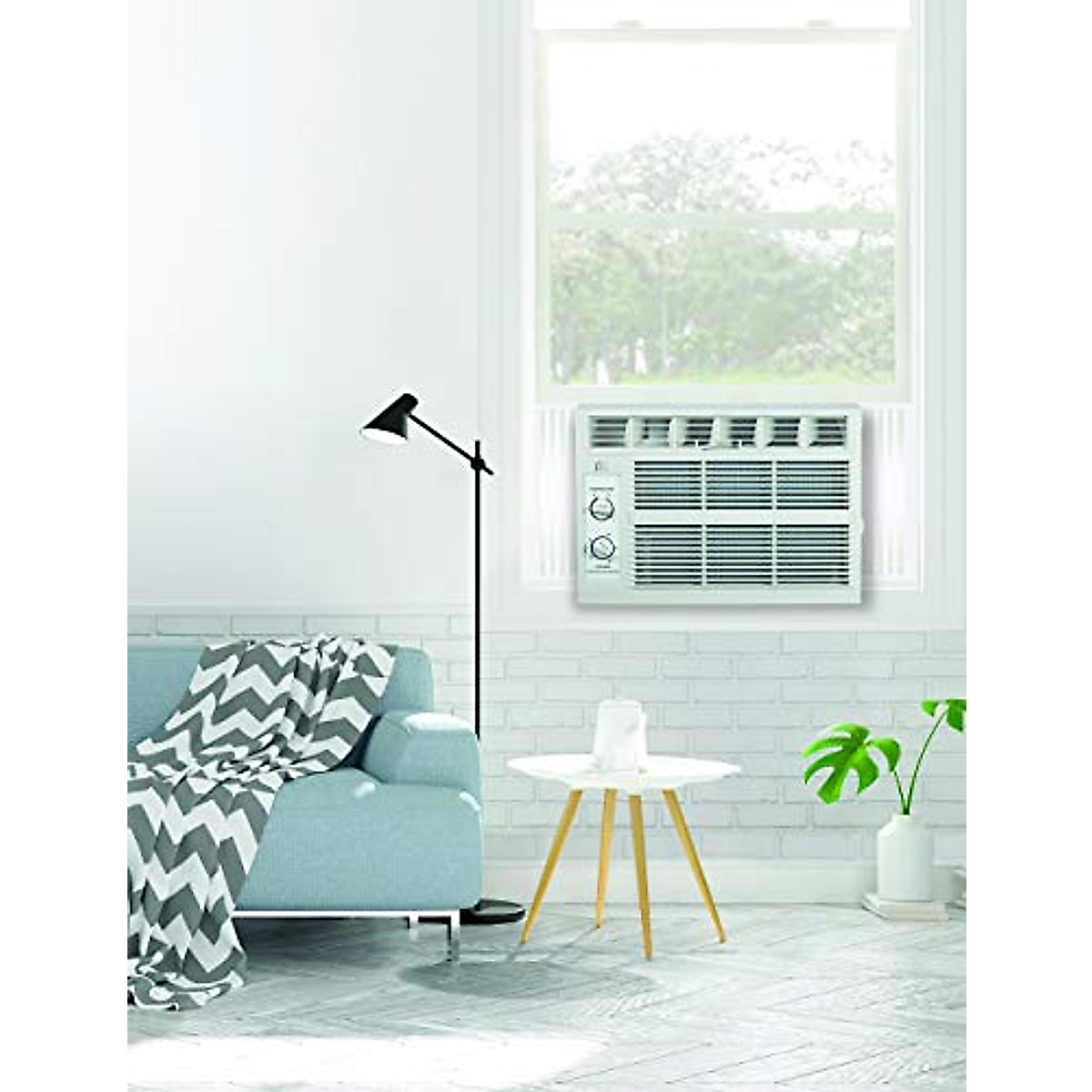 Perfect Aire5PMC5000 5,000 BTU 115-Volt Window Air Conditioner with Mechanical Controls, Installation Kit, Washable Filter, 150 sq. ft., White