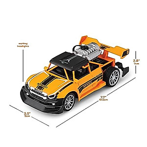 RC Two Pack Race Car Gifts for Kids - Rechargeable Drifting Stunt Car - Remote Control Toys 2.4ghz 1:20 Scale - Smoke Generating Cars - Birthday Gift Ideas for Boys & Girls Ages 3 4-7 8-12 Year Old