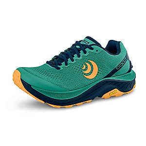 Topo Athletic Women's Lightweight Comfortable 5MM Drop Ultraventure 3 Trail Running Shoes, Athletic Shoes for Trail Running, Teal/Orange, Size 9