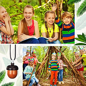 Sasylvia 10 Pcs Wood Acorn Charms Nut Acorn Pendant with Black Waxed Necklace Cord and Lobster Claw Clasp for DIY Accessories Pendant Decorations Jewelry Making