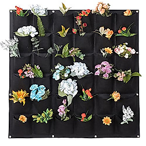 NATGAI 36 Pockets Vertical Wall Garden Planter Plant Grow Bag for Herbs, Vegetables, Flowers, Succulents, and Plants, Patio Wall Decor Indoor Outdoor