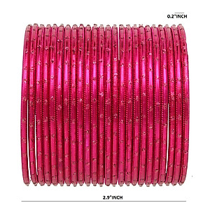 Efulgenz Indian Bangles Set Bollywood Plain Metal Bangle Bracelets Costume Jewelry for Women