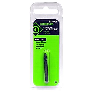Greenlee Pilot Drill, 3/16 Dia X 1 1/2 In L, Small, Black