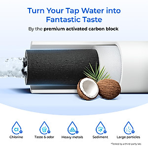 Waterdrop GXULQR Under Sink Replacement Filter, Replacement for Hexagonal Head GE SmartWater GXULQR, GXULQK and GXK140TNN, 2K Gallons (Pack of 2)