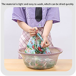 lukar Foldable Reusable Grocery Bags, Portable Reusable Shopping Bags Totes Machine Washable With Handles Folding Storage Bag, 10 Pack Flower Small daisy Leaf Lattice (1 extra small bag Design)