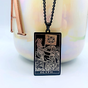 Mall of Style Scorpio Necklace for Women - Scorpion Pendant - Death Tarot Card Necklace (Scorpio - Death)