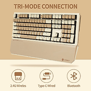 Hexgears X5pro Wireless Mechanical Keyboard, Triple Mode BT5.0/2.4G/USB-C Mechanical Keyboard with Kaihl Box Switch, I2 Mechanical Keyboard, 75% Gaming Keyboard 83