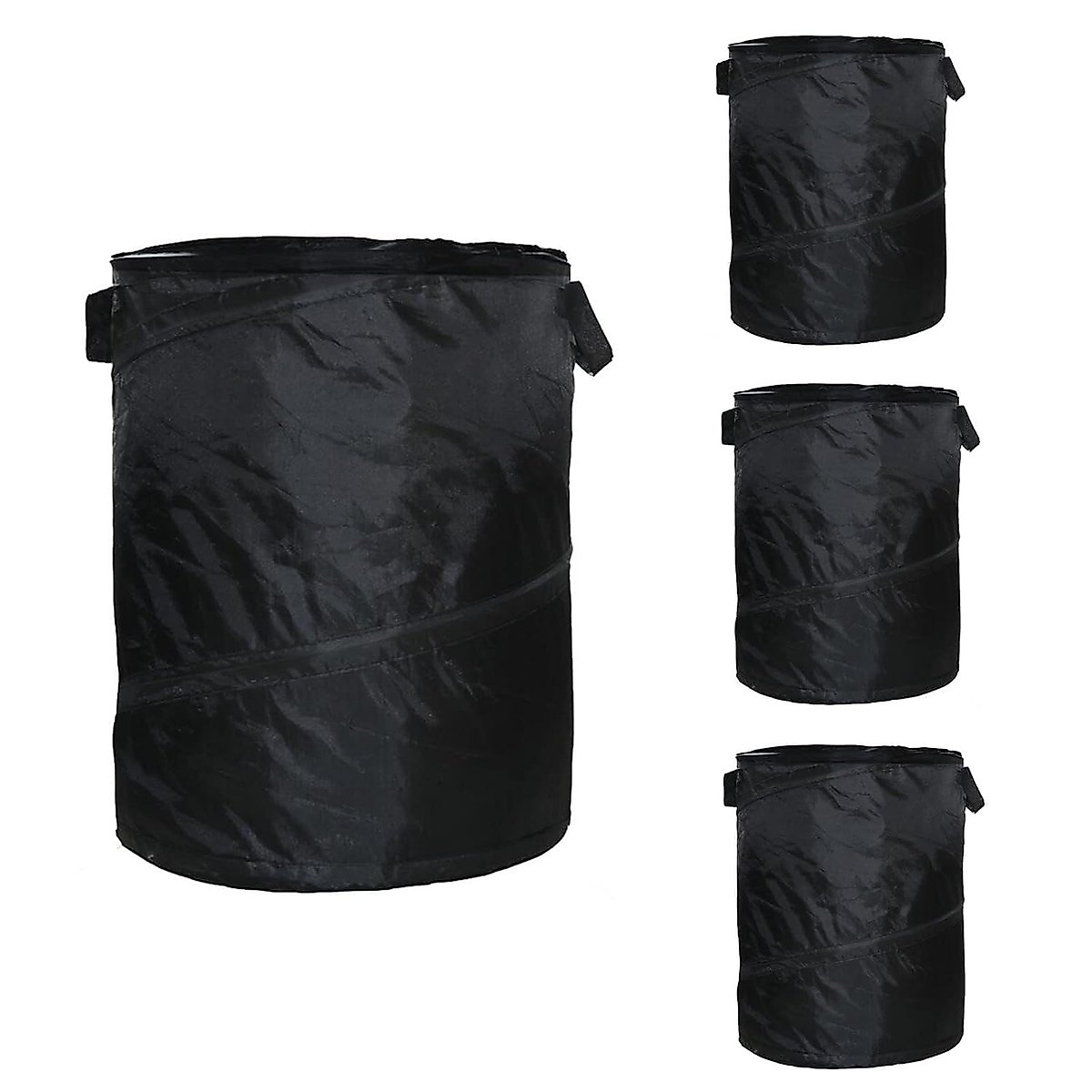 Camping Trash Can, Pop up Trash Can for Camping, Collapsible Trash Can Camping, Portable Trash Can, Camping Garbage Can Collapsible, Collapsible Garbage Can Camping. (Black, 13.38 * 13.38 * 15.74in)