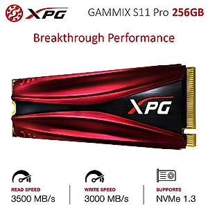 XPG GAMMIX 256GB S11 Pro 3D NAND PCIe NVMe Gen3x4 M.2 2280 SSD (AGAMMIXS11P-256GT-C)