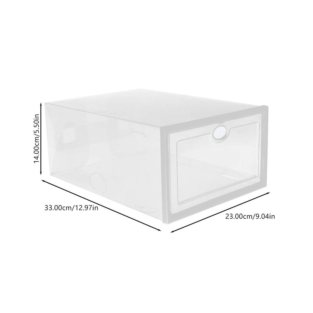 Cabilock 5pcs Shoe Storage Box Clear Plastic Stackable Shoe Organizer Space Saving Foldable Shoe Rack Sneaker Container Bin Holder Display Case