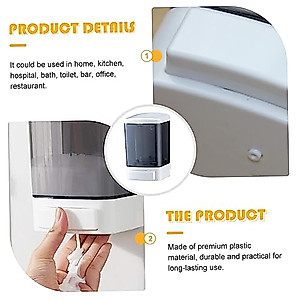 SHOWERORO Manual Soap Dispenser Hand Wash Wall Holder Wall Stand Foams Soap Dispenser Hotel Soap Dispenser Automatic Soap Dispenser Foaming Soap Dispenser Shampoo Household Plastic
