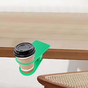 Cabilock 3pcs Drink Holder Clip Bottle Holder Clamp, Portable Table Desk Side Bottle Cup Stand, Teacup Clamp Drinking Water Bottle Coffee Cup Holder with Clip for Home Office