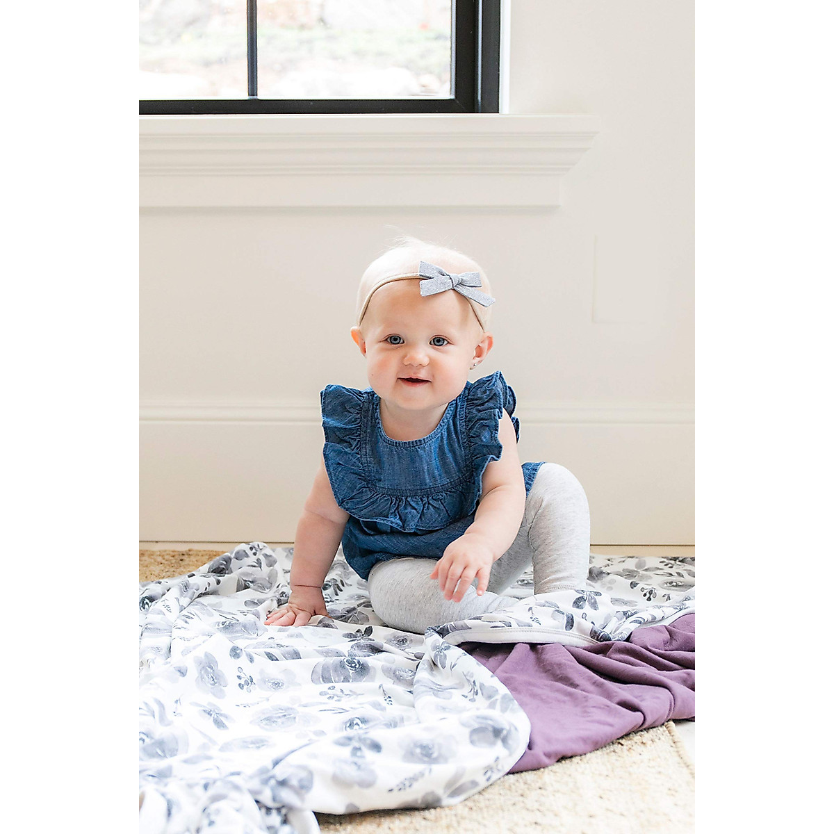 Copper Pearl Three-Layer Baby Blanket: Soft Baby Quilts for Boys and Girls | Breathable, Cozy, Toddler Blanket | Baby Quilt for Newborns | 46x46 Premium Polyester/Rayon | Rowan