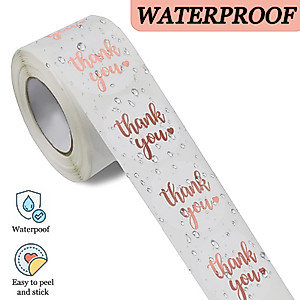 Thank You Stickers Small Business Stickers 1.5 inch Thank You for Supporting My Small Business Stickers Roll Thank You Sticker Labels for Your Order Stickers for Packaging Gift Envelope 500Pcs (white)