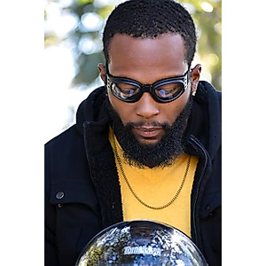 Global Vision Adventure Foldable & Padded Motorcycle Goggles Black Frame with Clear Lens