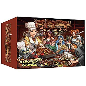 Slugfest Games: Red Dragon Inn: Smorgasbox, Expansion, Includes Roobted Version of this Product, with Five New Games, For Ages 13 and up