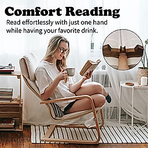 PHILIPCO - Thumb Book Page Holder for Reading | Bat Shaped Wooden Book Page Holder | Book Thumb Holder - Reading Accessories for Book Lovers Gift Ideas - Book Holder Thumb Cool Gifts for Book Lovers