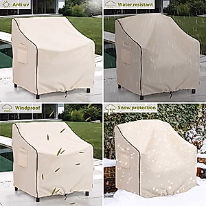KylinLucky Patio Furniture Covers Waterproof for Chairs, Lawn Outdoor Chair Covers Fits up to 35 W x 38 D x31 H inches 2Pack