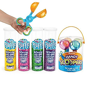 Learning Resources/Educational Insights Fine Motor Sensory Bin 8-Pack - 4 Playfoam Pluffle & 4 Handy Scoopers