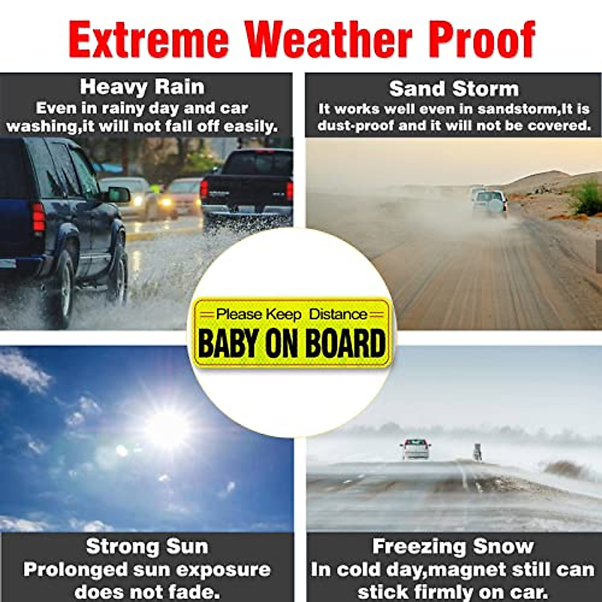 Baby on Board Please Be Patient Magnet Decal Safety Signs for Baby on board Magnet for Car，Baby on Board Magnet for Car，Baby on Board Signs For Car