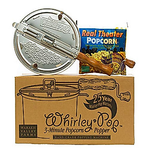 Original Whirley-Pop Popper Kit - Nylon Gears - Silver - 1 Real Theater All Inclusive Popping Kit