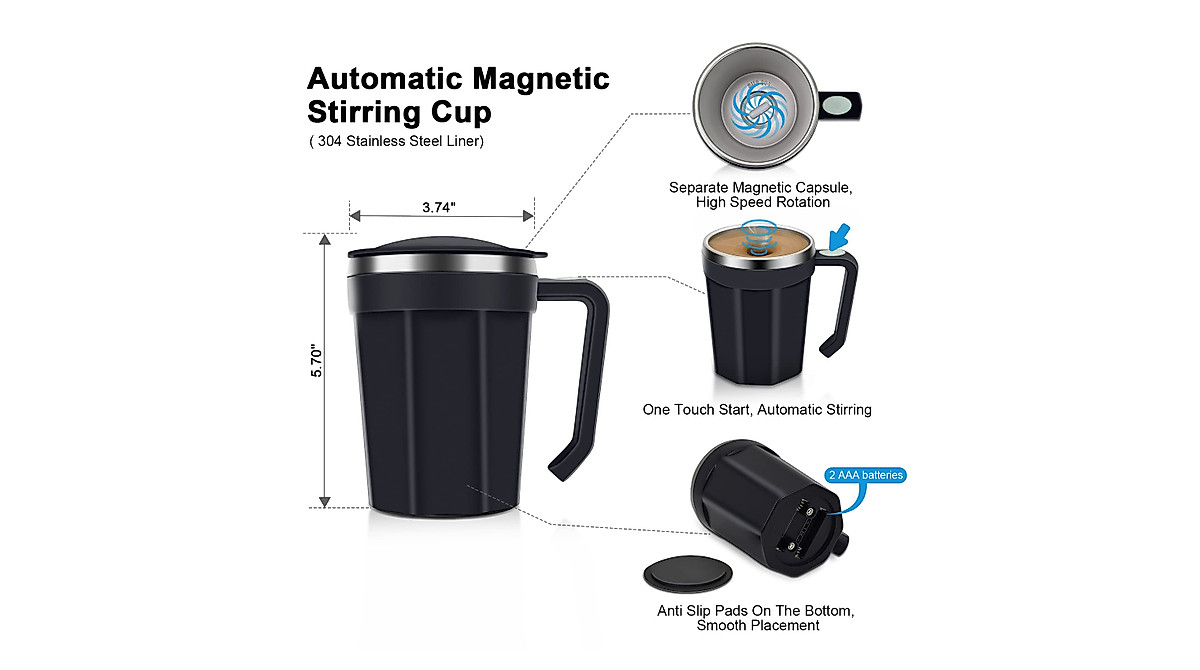 LeadYuantop Self Stirring Mug: Auto Electric Mixing Cup