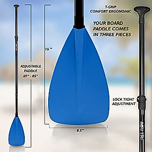 SereneLife Stand Up Paddle-Board Adjustable Paddle - Adjustable Water Paddle Oar for SLSUPB125 Free-Flow Inflatable SUP Stand Up Water Paddle-Board PRTSLSUPB125PDL