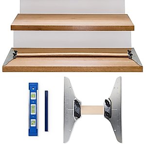 Empire of Electronics Staircision Stair Tread Template Tool - Stair Gauge Set with Carpenter Pencil and Level for Extra Precision - Solid Metal Stairs Jig for Accurately Measuring Angle and Length