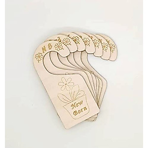 Ainior Baby Closet Dividers,Premium Wooden Baby Closet Size Divider Set of 7,from Newborn to 24 Month,Organize Nursery Closet Hangers by Size/Age