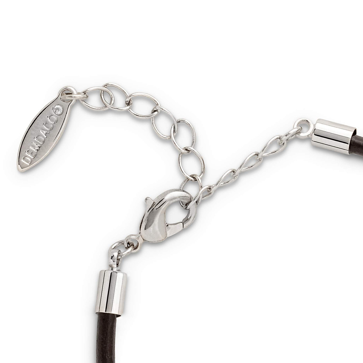 DEMDACO Cross Giving Metallic 7 inch Zinc Alloy Metal and Leather Bracelet